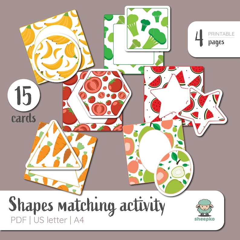 Shapes Matching Activity for Preschoolers - Montessori Inspired ...