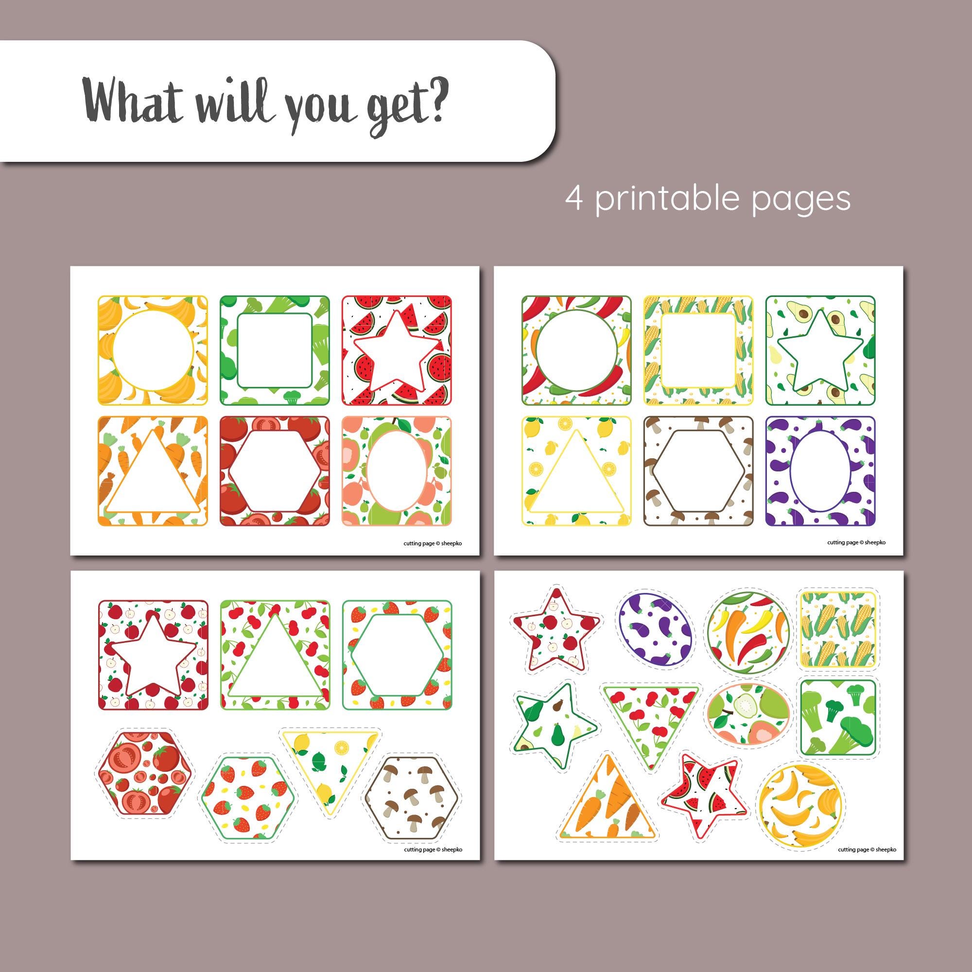 Shapes Matching Activity for Preschoolers - Montessori Inspired ...