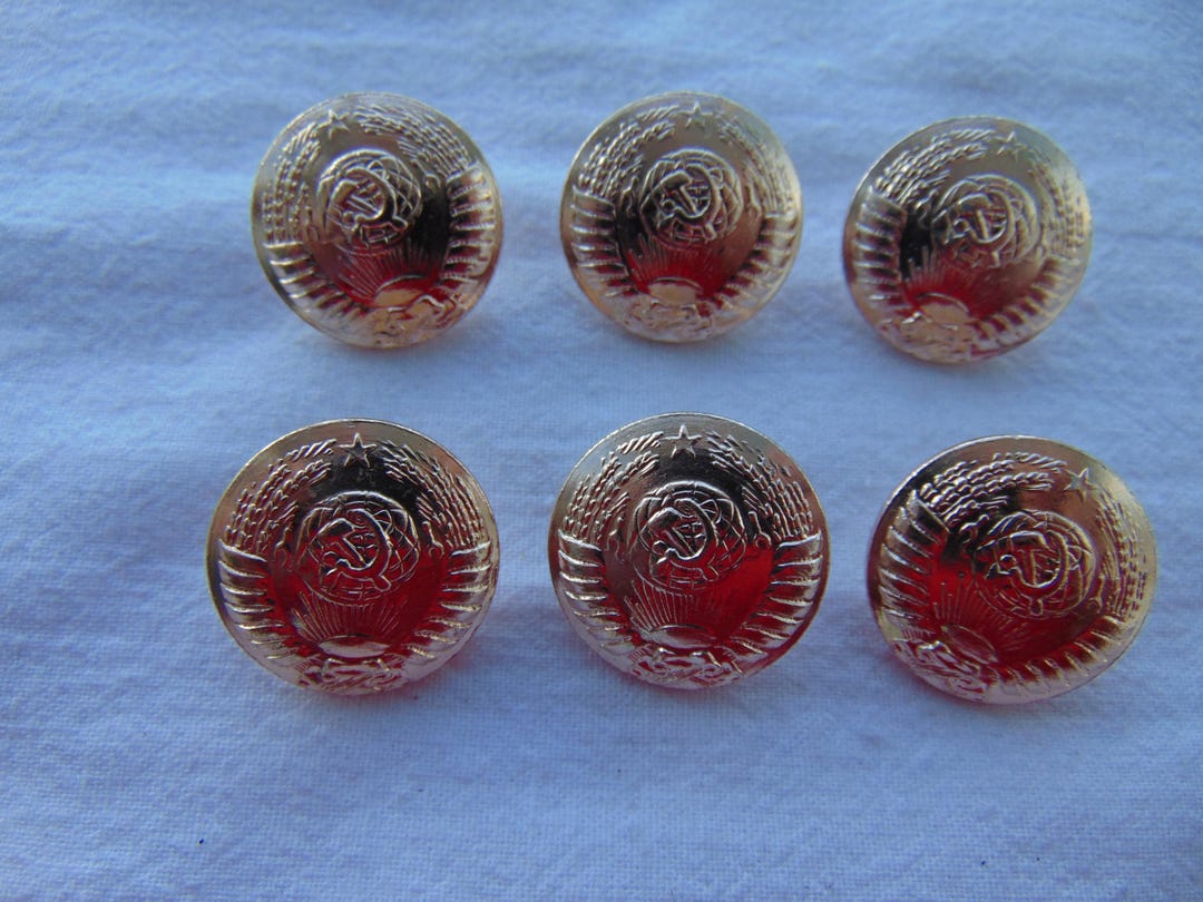 Buttons of a Soviet General. Army of the USSR. Price for 6 Pieces - Etsy