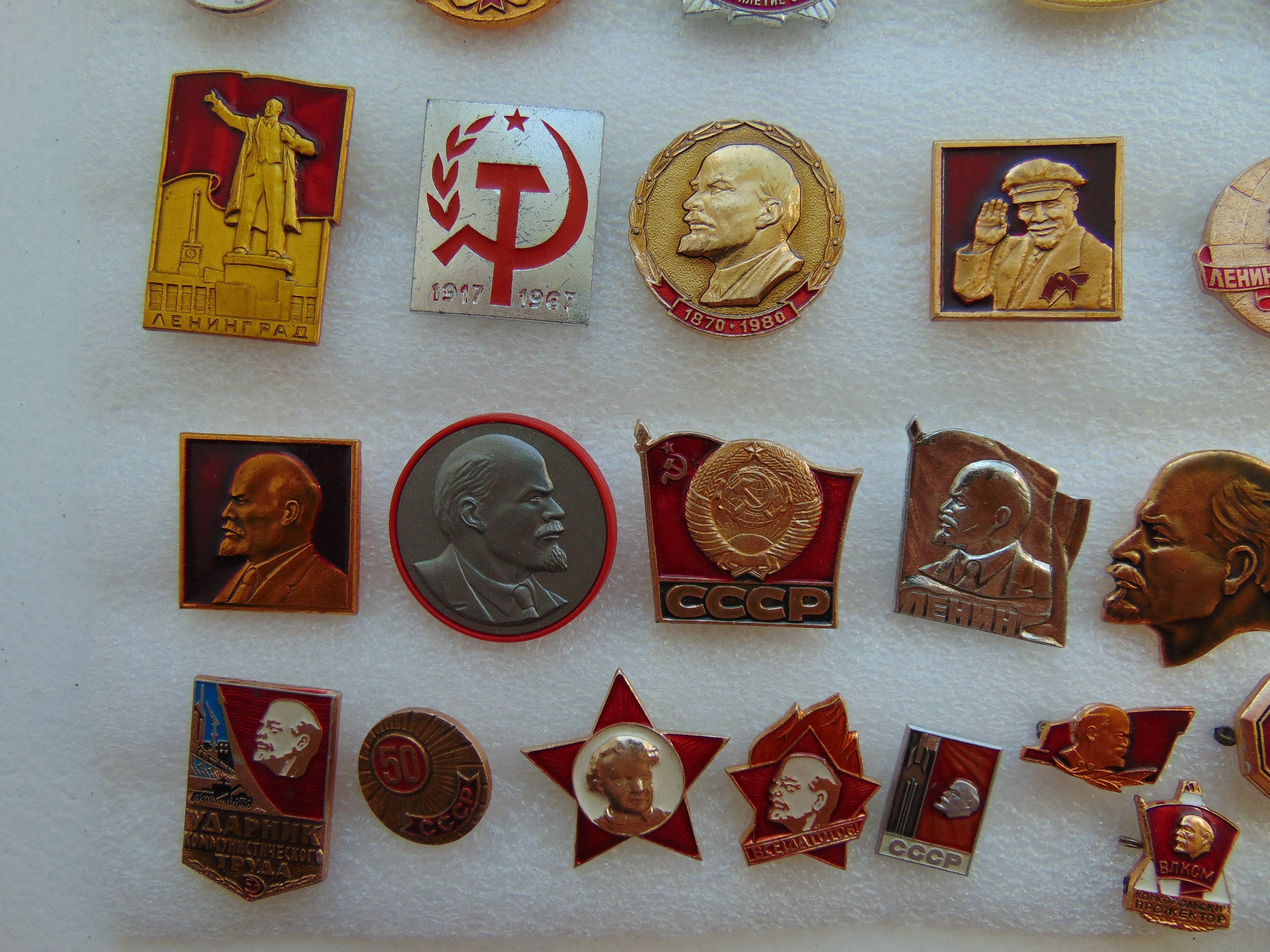 Soviet Badges of the USSR 30 Pcs. Communism. Lenin. - Etsy