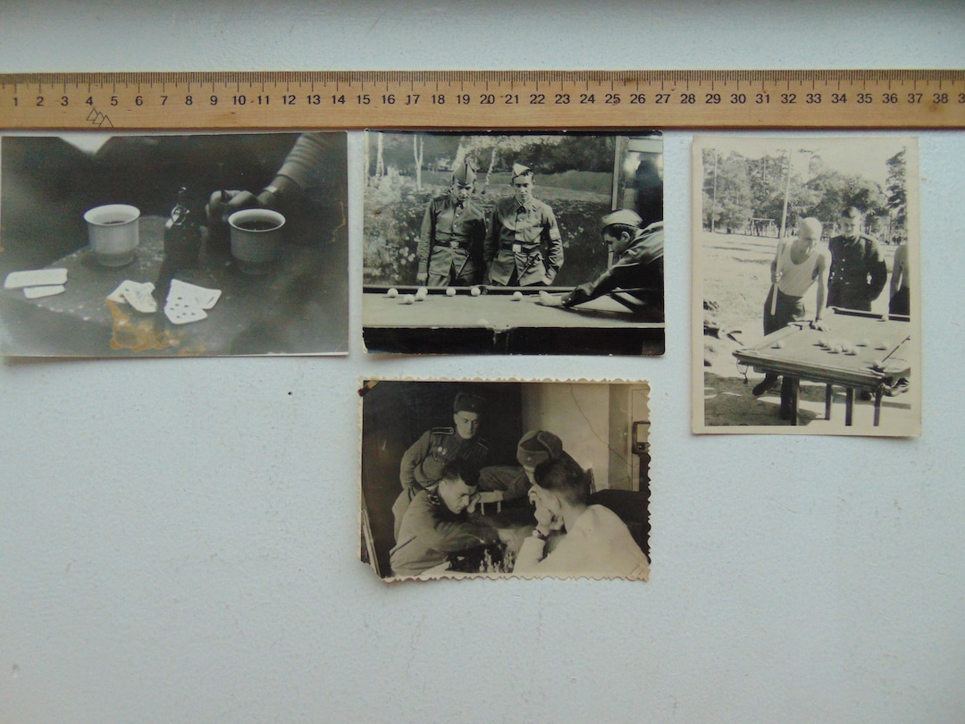 Soviet Soldiers During Rest. Army of the USSR. 4 Photos - Etsy