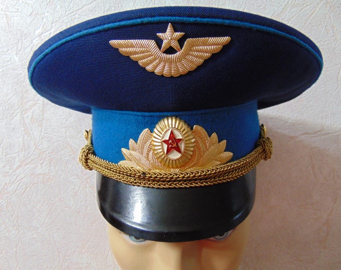 Soviet Pilot's Ceremonial Cap. USSR Air Force. Size 55 - Etsy