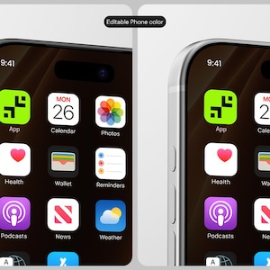 IPhone Close-up Screen Mockup PSD | Realistic Mobile Display View ...