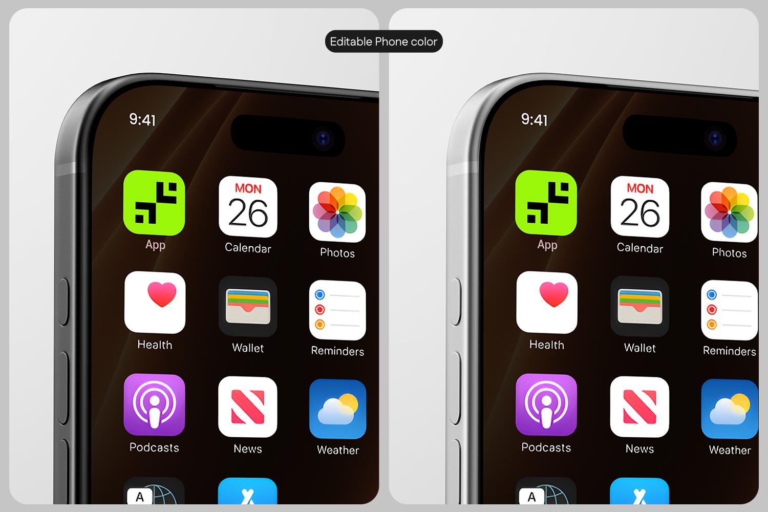 IPhone Close-up Screen Mockup PSD | Realistic Mobile Display View ...