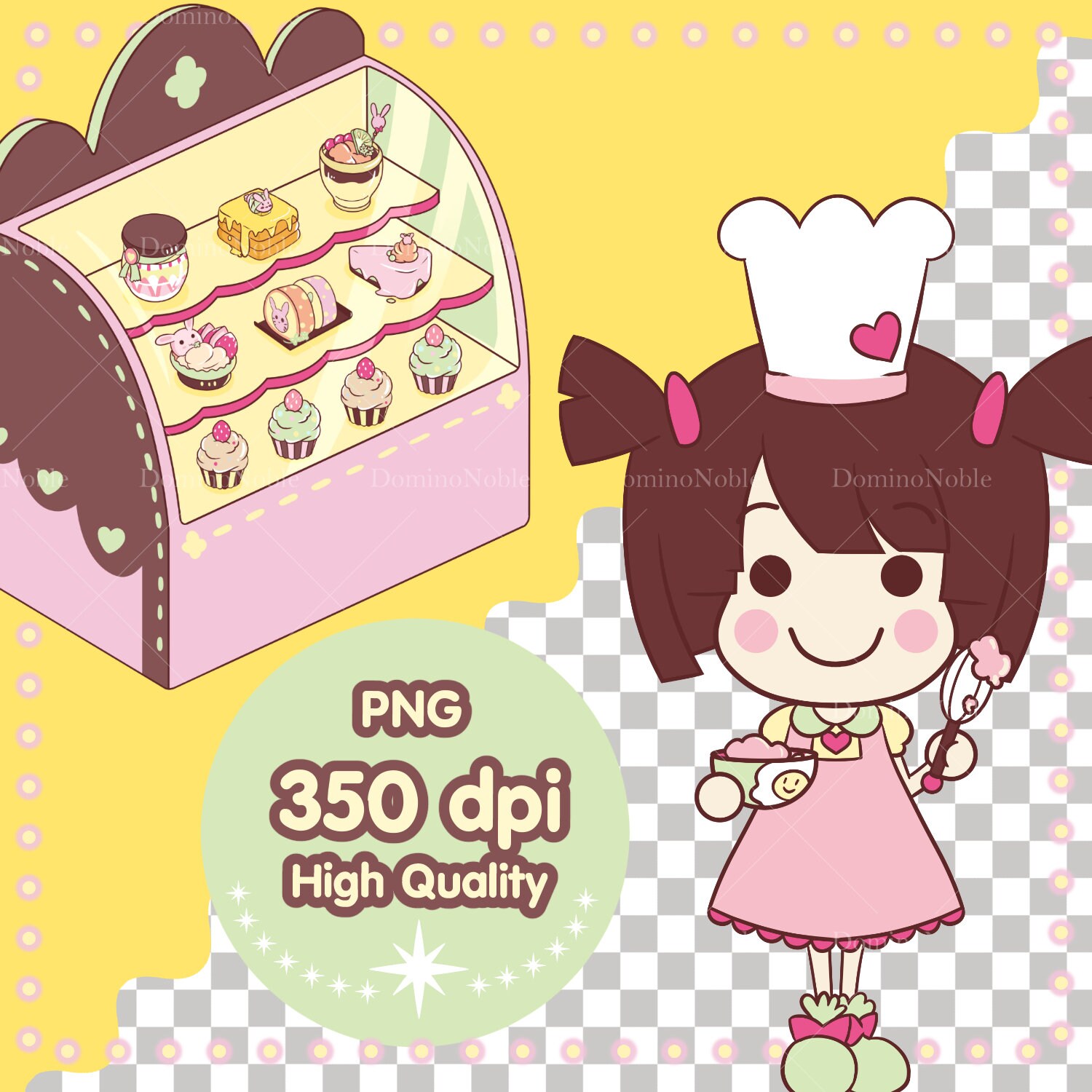 Cute Bakery Shop Stickers for Digital Stickers/ Hand Draw/ Cartoon ...