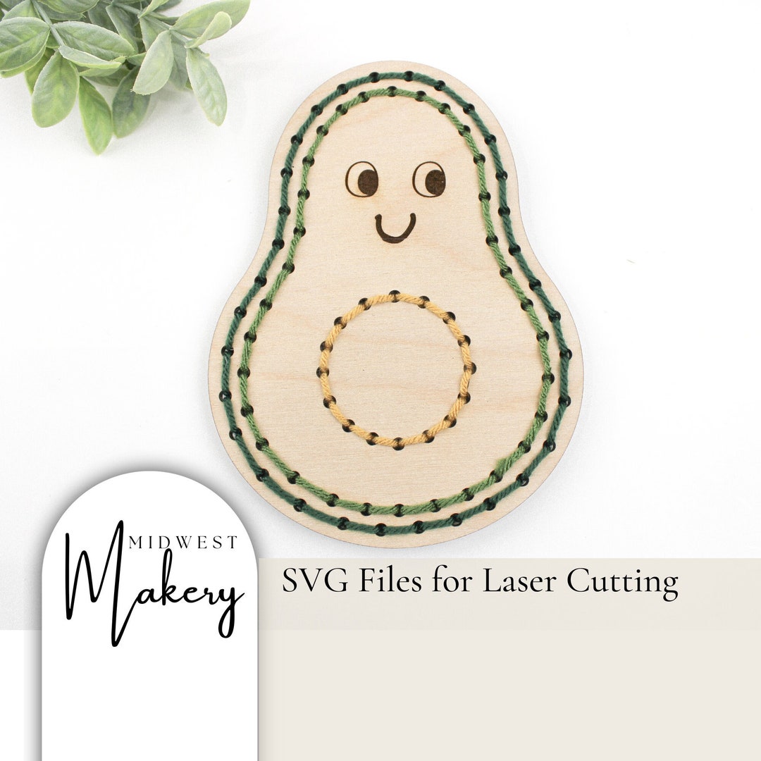 Avocado SVG File for Laser Cutting, Svg File for Glowforge, Kids Sewing ...