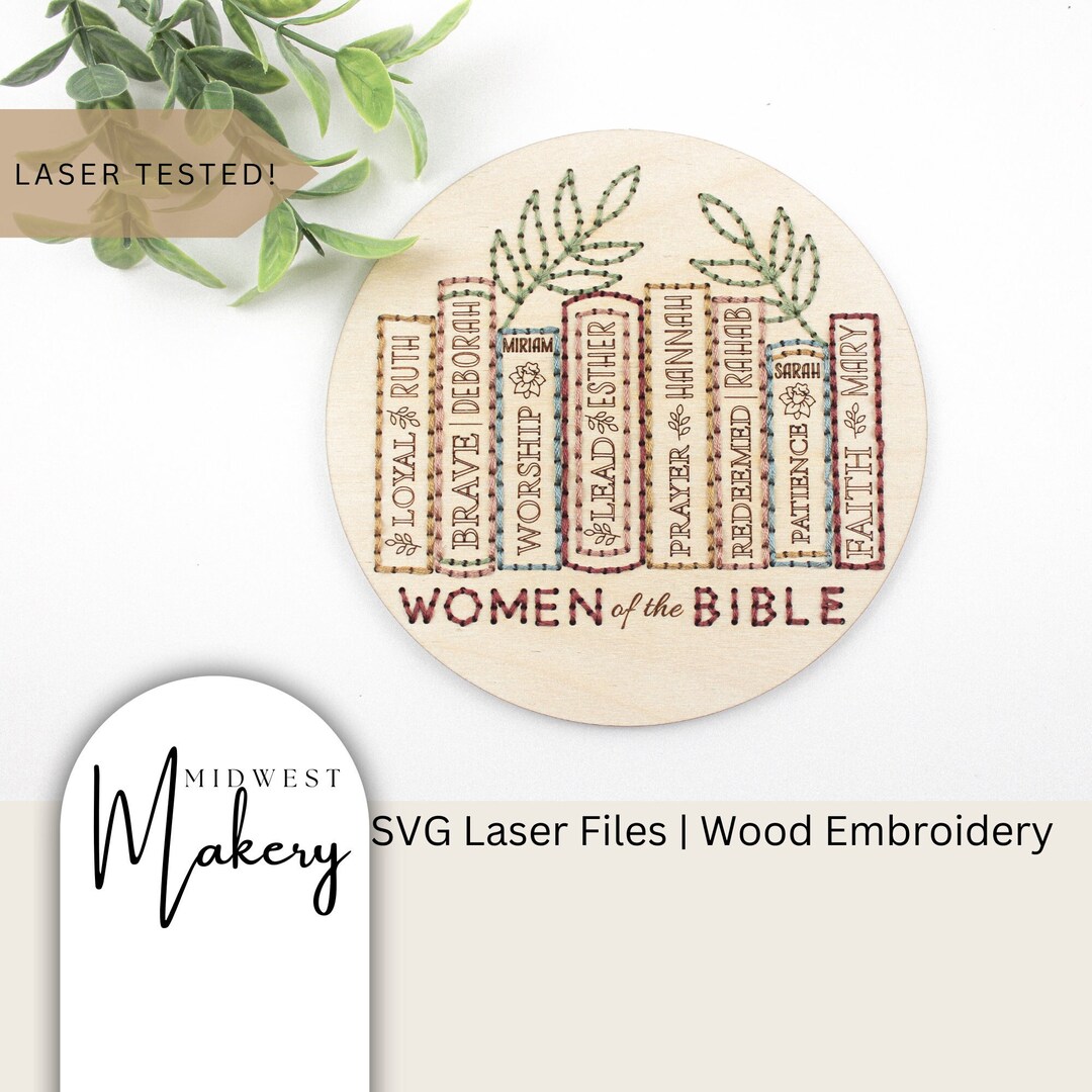 Women of the Bible SVG File for Laser Cutting, Wood Embroidery Pattern ...