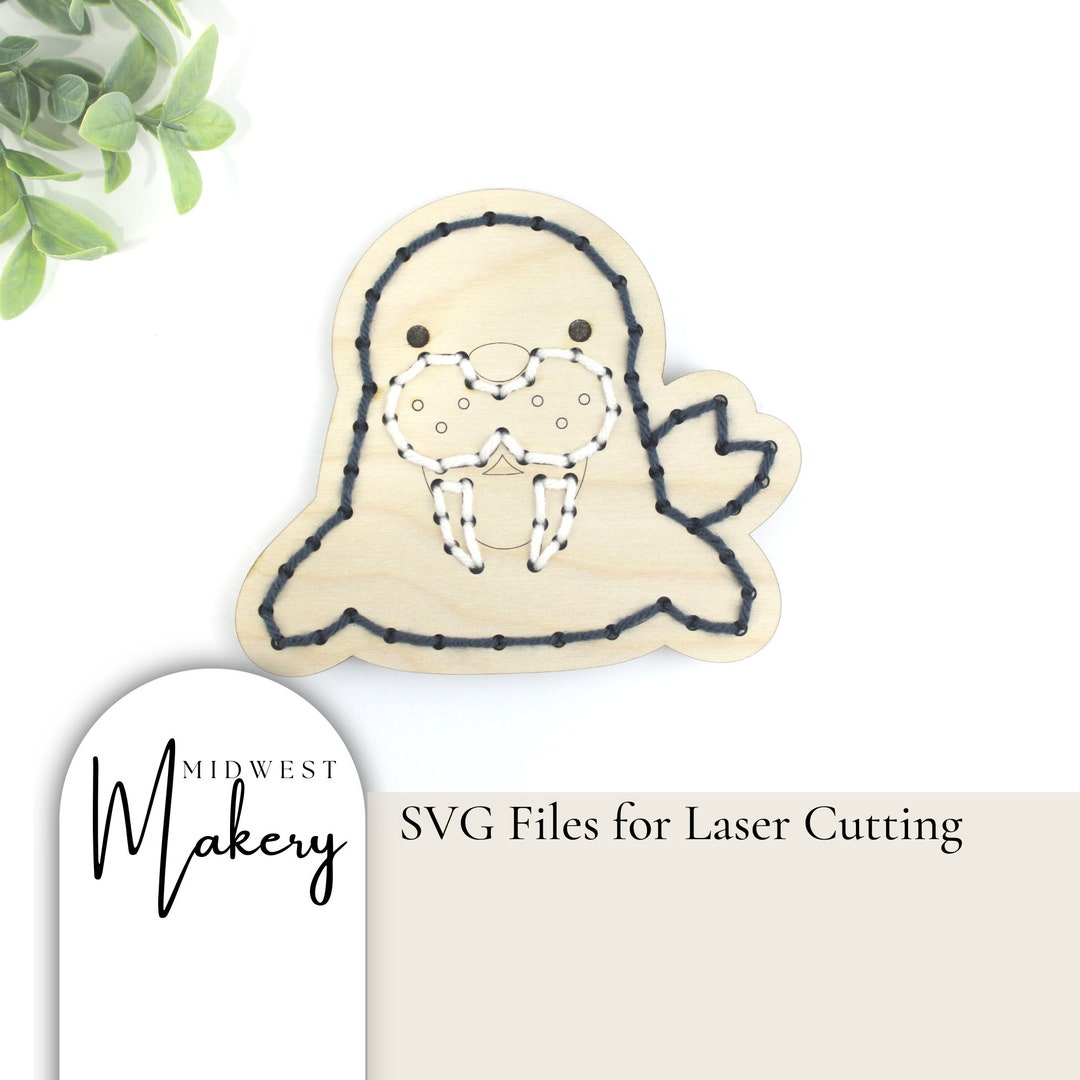Walrus SVG File for Laser Cutting, Svg File for Glowforge, Kids Sewing ...