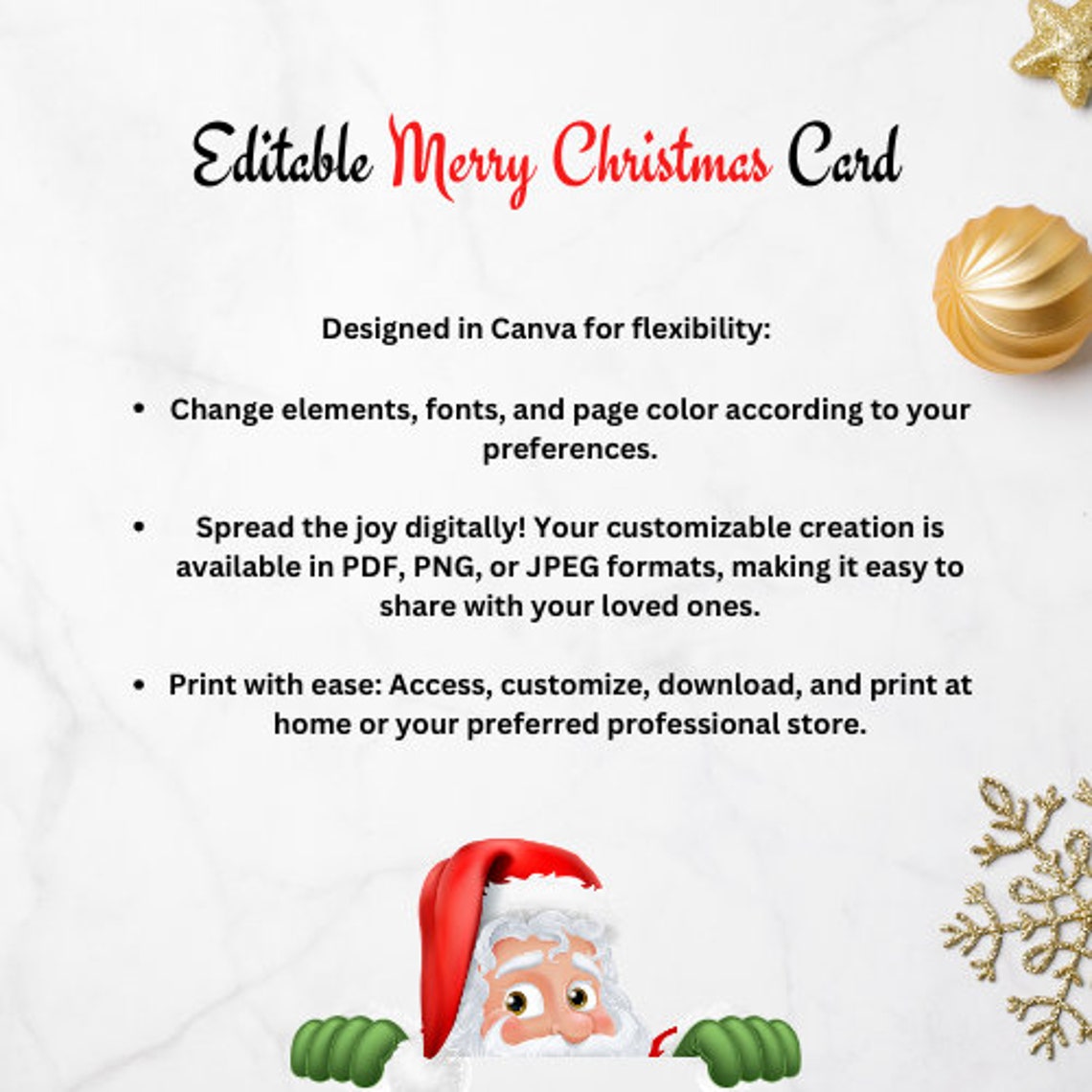 Merry Christmas Digital Cards, Printable Christmas Cards, Printable ...
