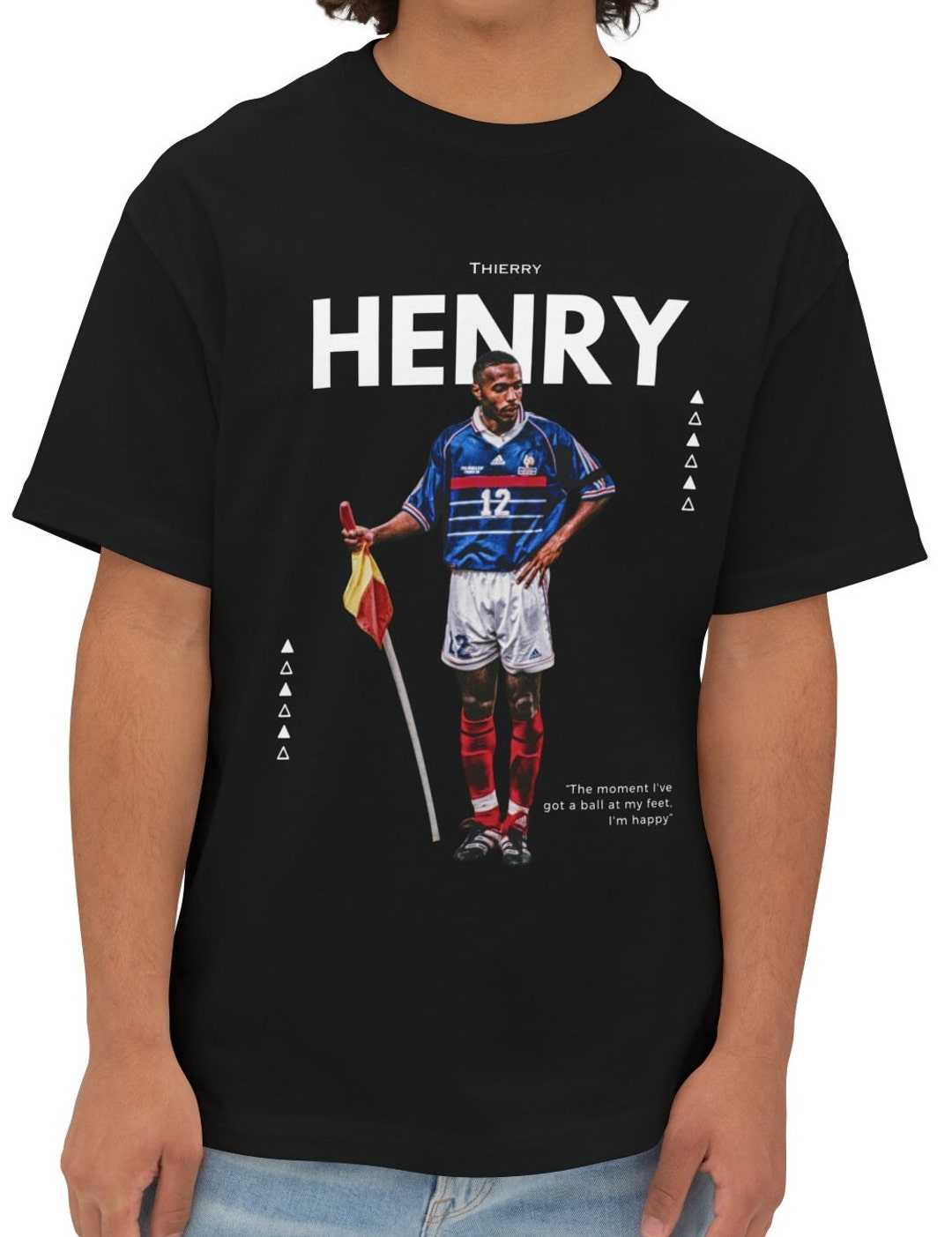 Graphic Thierry Henry T-shirt, Corner Flag Celebration, France Arsenal ...