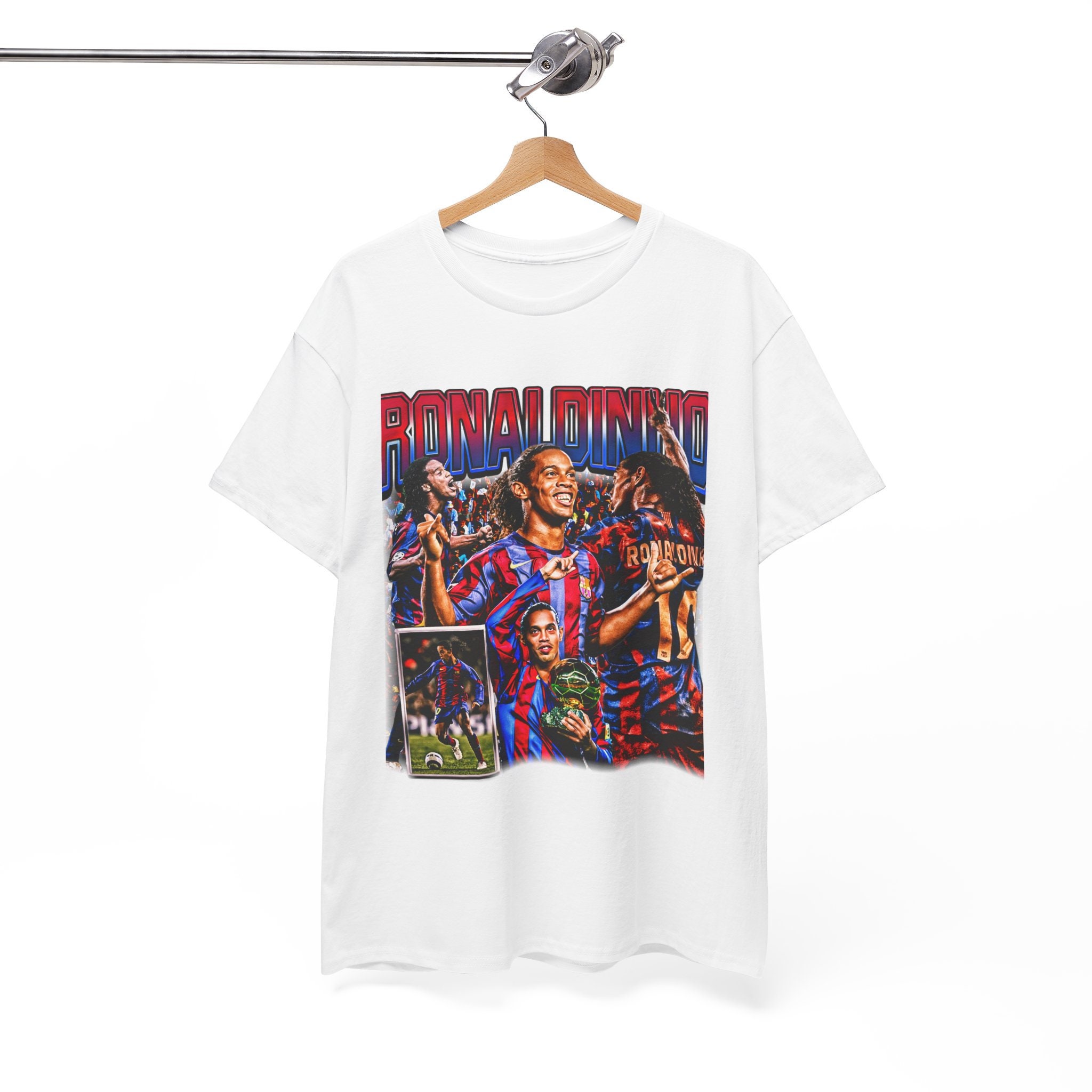 Retro Vintage 90s Graphic Ronaldinho T-shirt, Ronaldinho Barcelona Tee ...