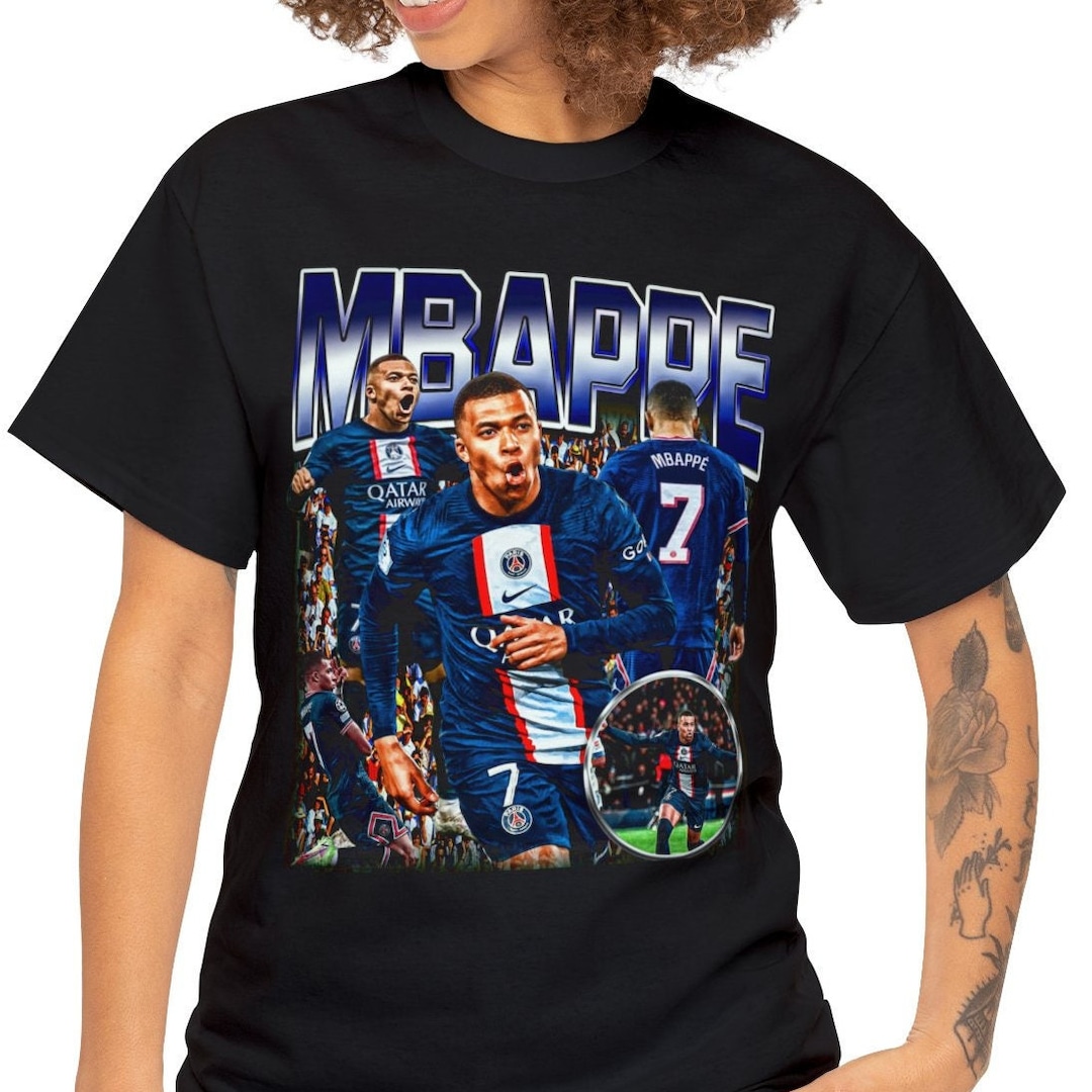 Retro Vintage 90s Graphic Mbappe T-shirt, Mbappe PSG Tee, Mbappe T ...