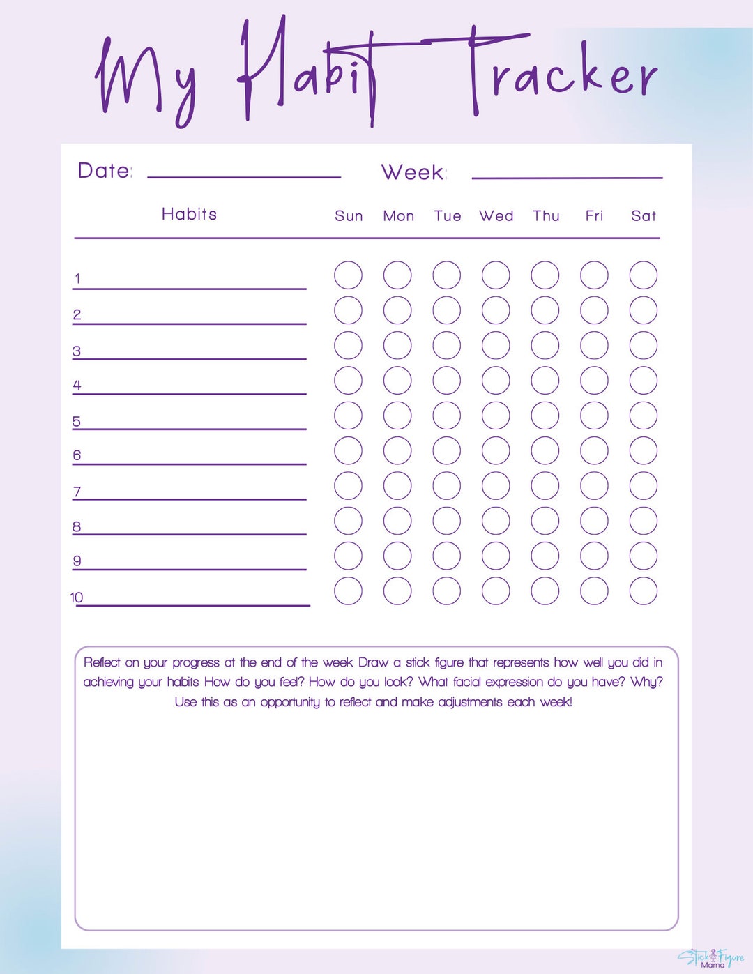 My Habit Tracker - Etsy