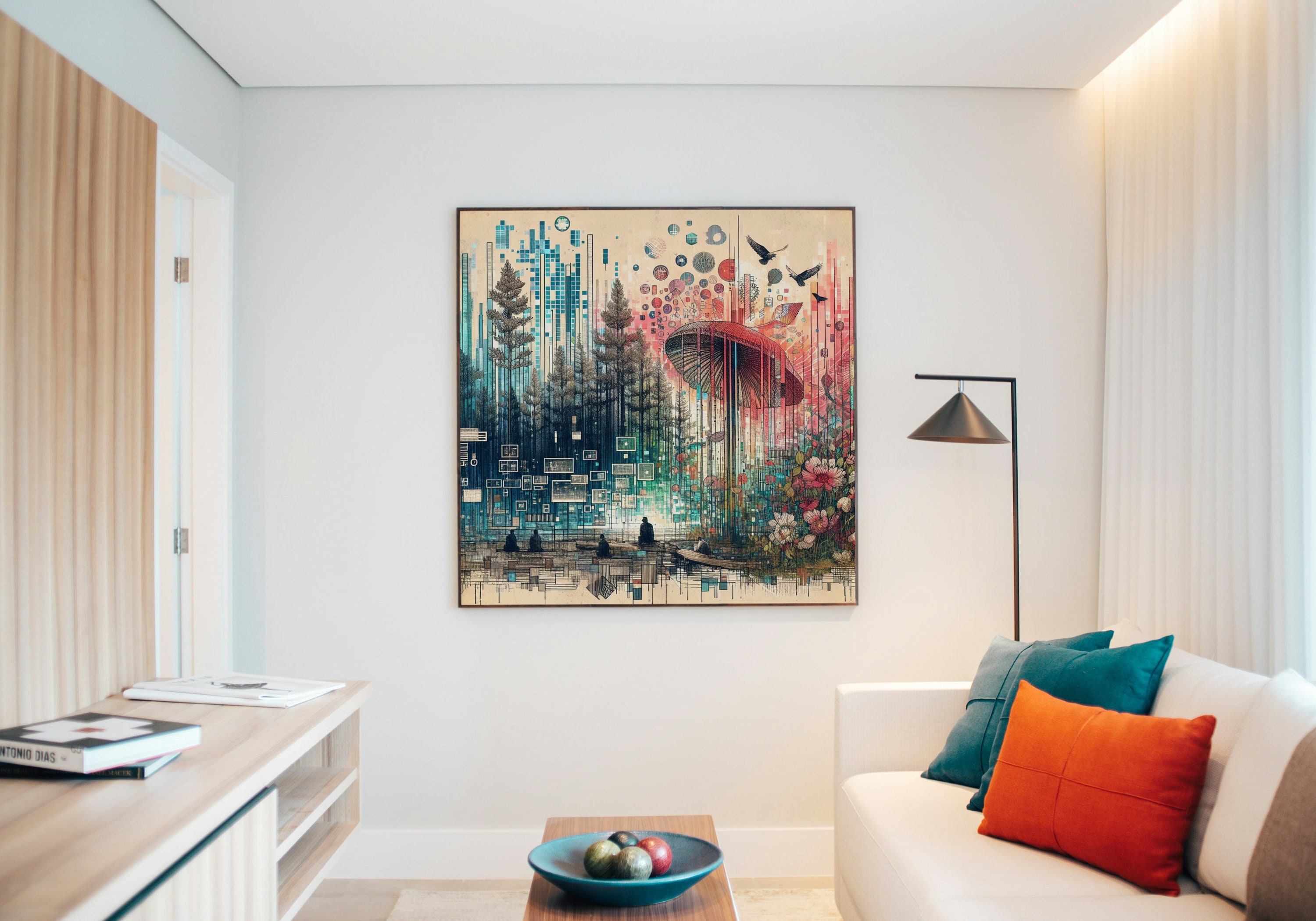 Harmony of Nature and Urbanization Canvas Art Print Nature and City Art ...