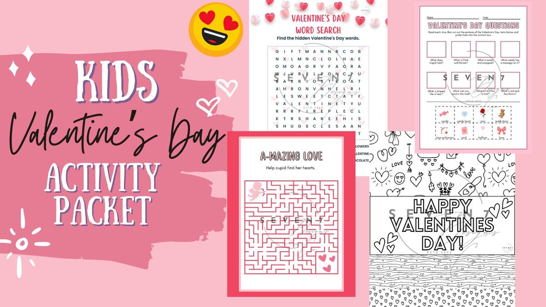 Kids Valentine's Day Activity Packet! - Etsy