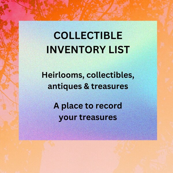 Inventory List - Etsy