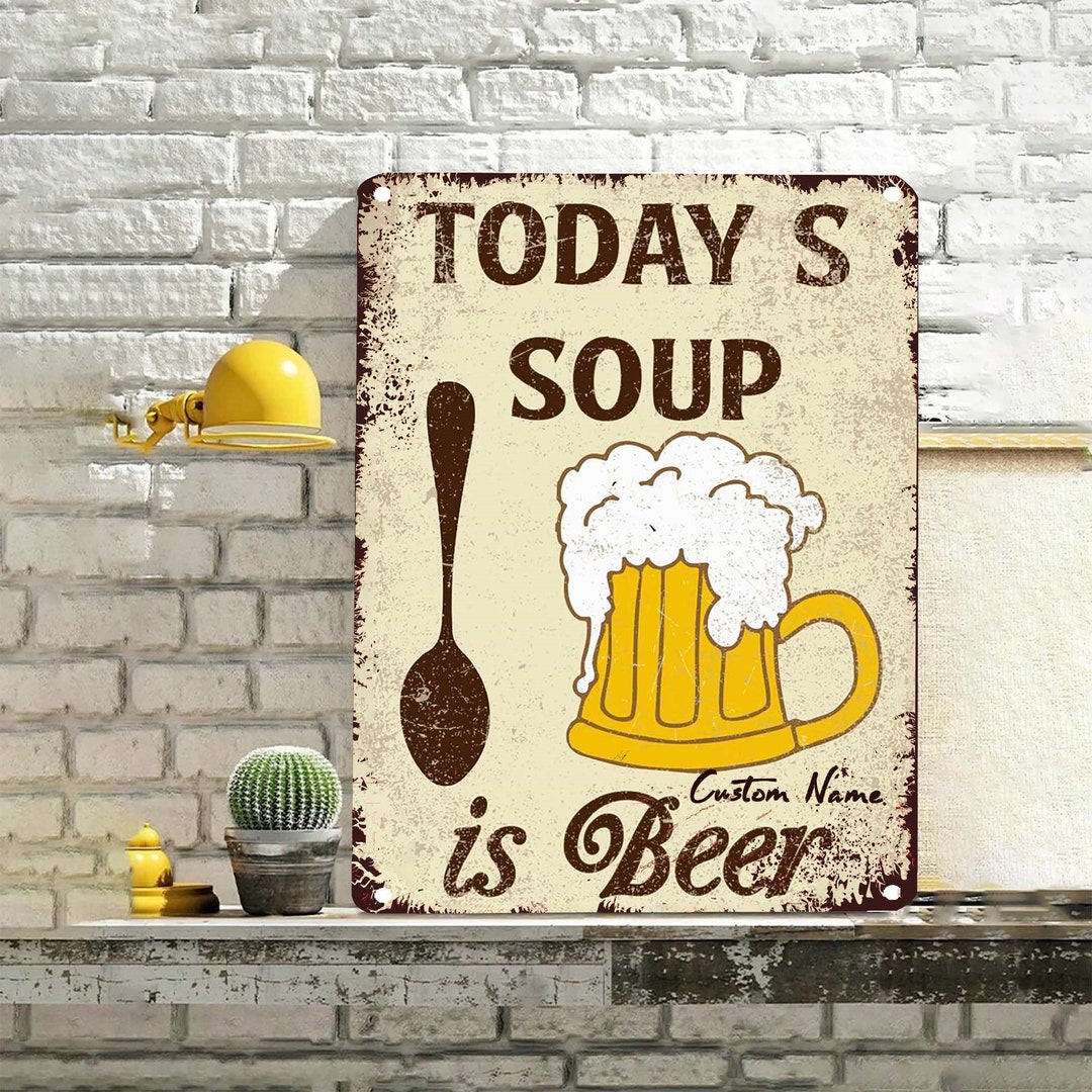 Personalized Name Beer Cheers Metal Sign Custom Vintage Sign Garden ...