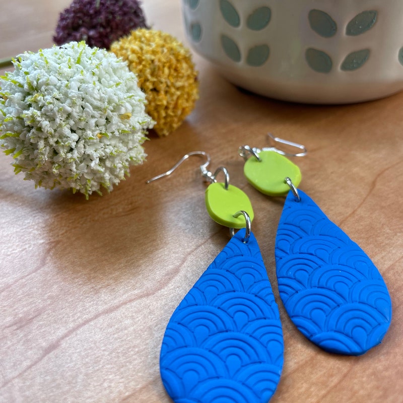 Blue Green Earrings - Etsy