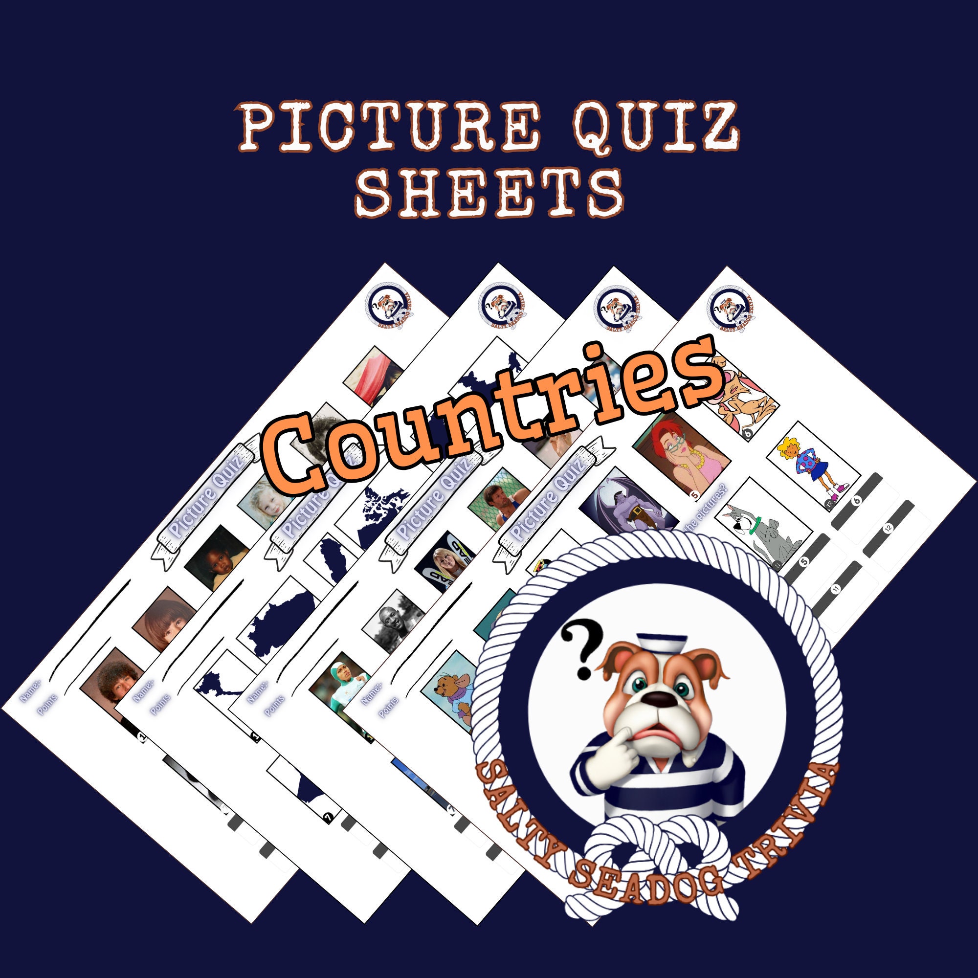 Country Border Map Picture Quiz & Answers (printable) Sheet 1 - Etsy