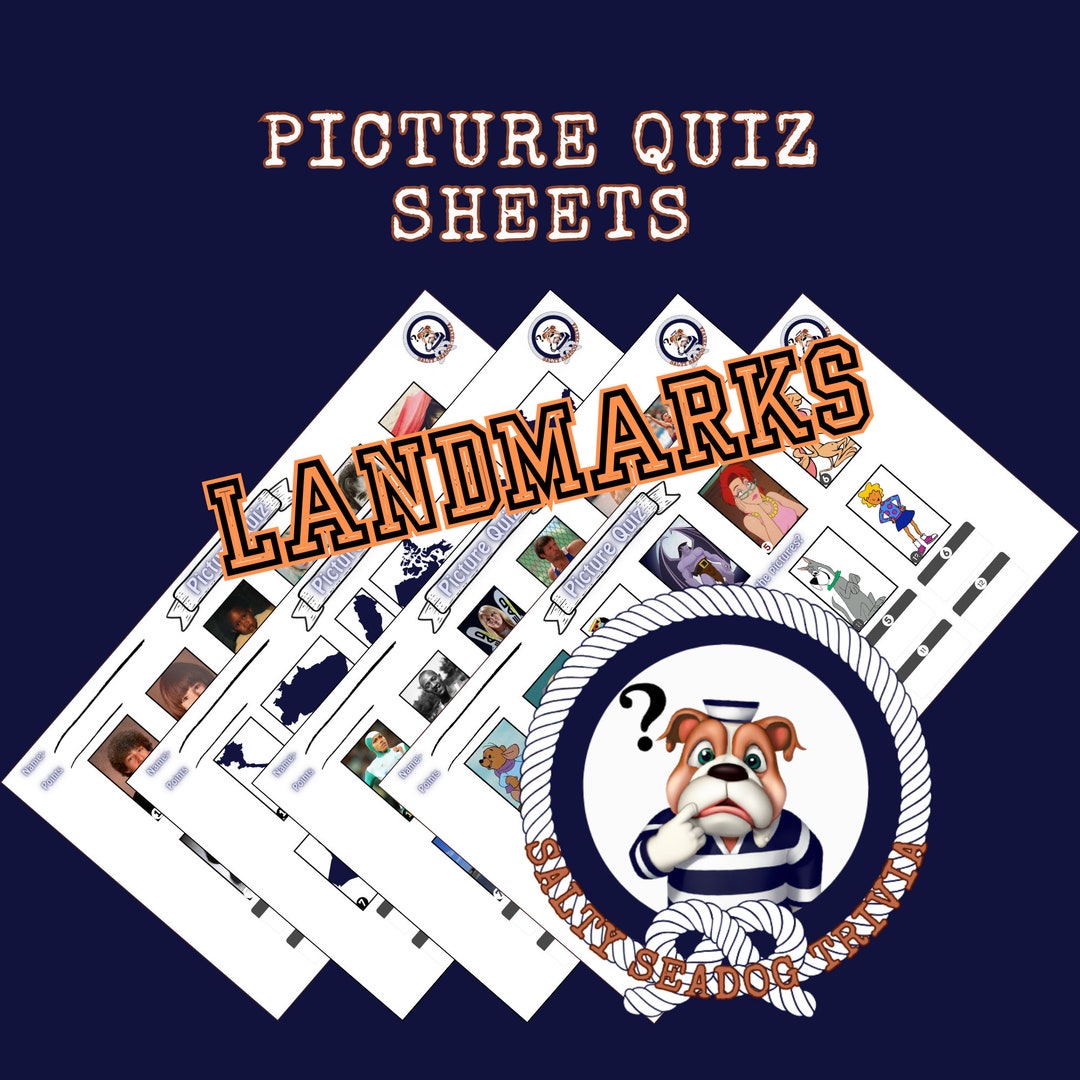 Landmark Picture Quiz & Answers (printable) Sheet 2 - Etsy