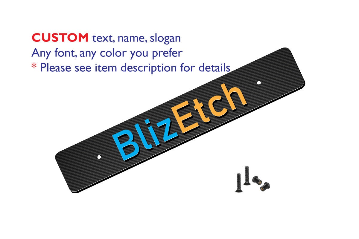 Custom Text Name, Logo, Picture License Plate Delete Any Full Color ...