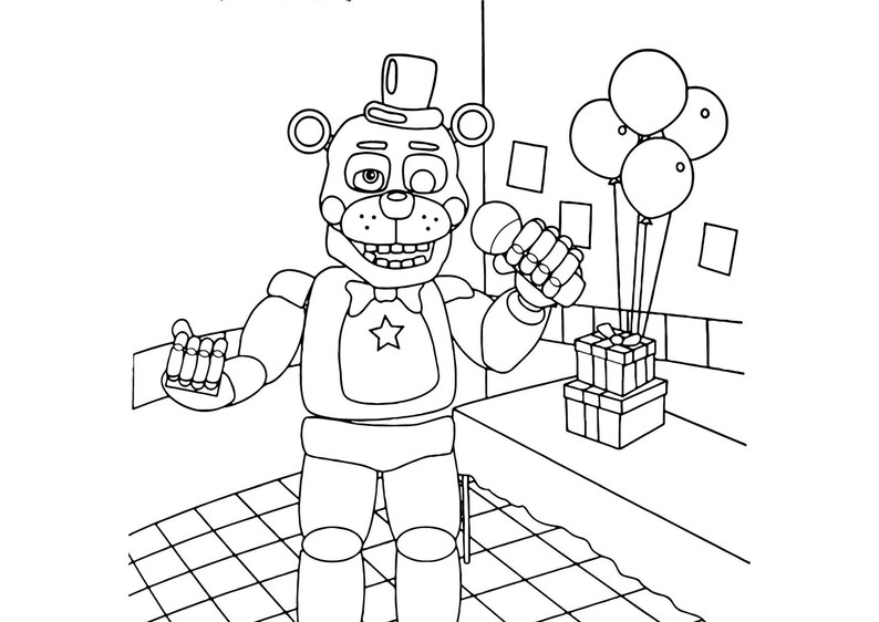 Listing, Coloring Pages, Animatronics, Anti-stress Coloring, Five ...