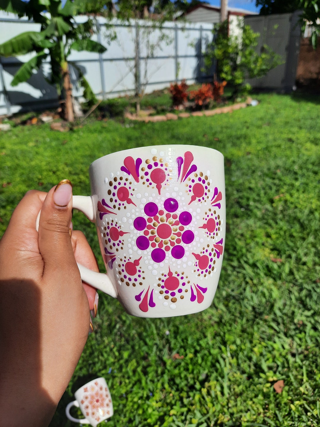 Dot Mandala Mug Gift Coffee Mug Gift for Her Floral - Etsy