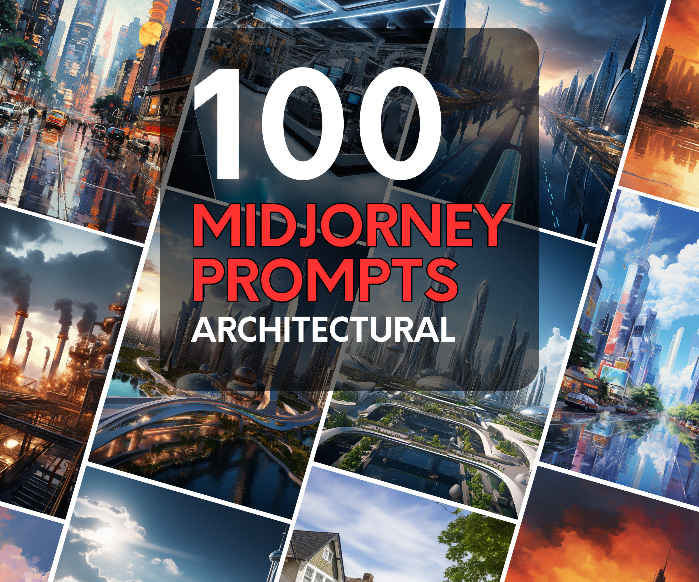 100 Architecture Midjourney Prompts, Midjourney Architecture Design, AI Generated Design, Easy ...
