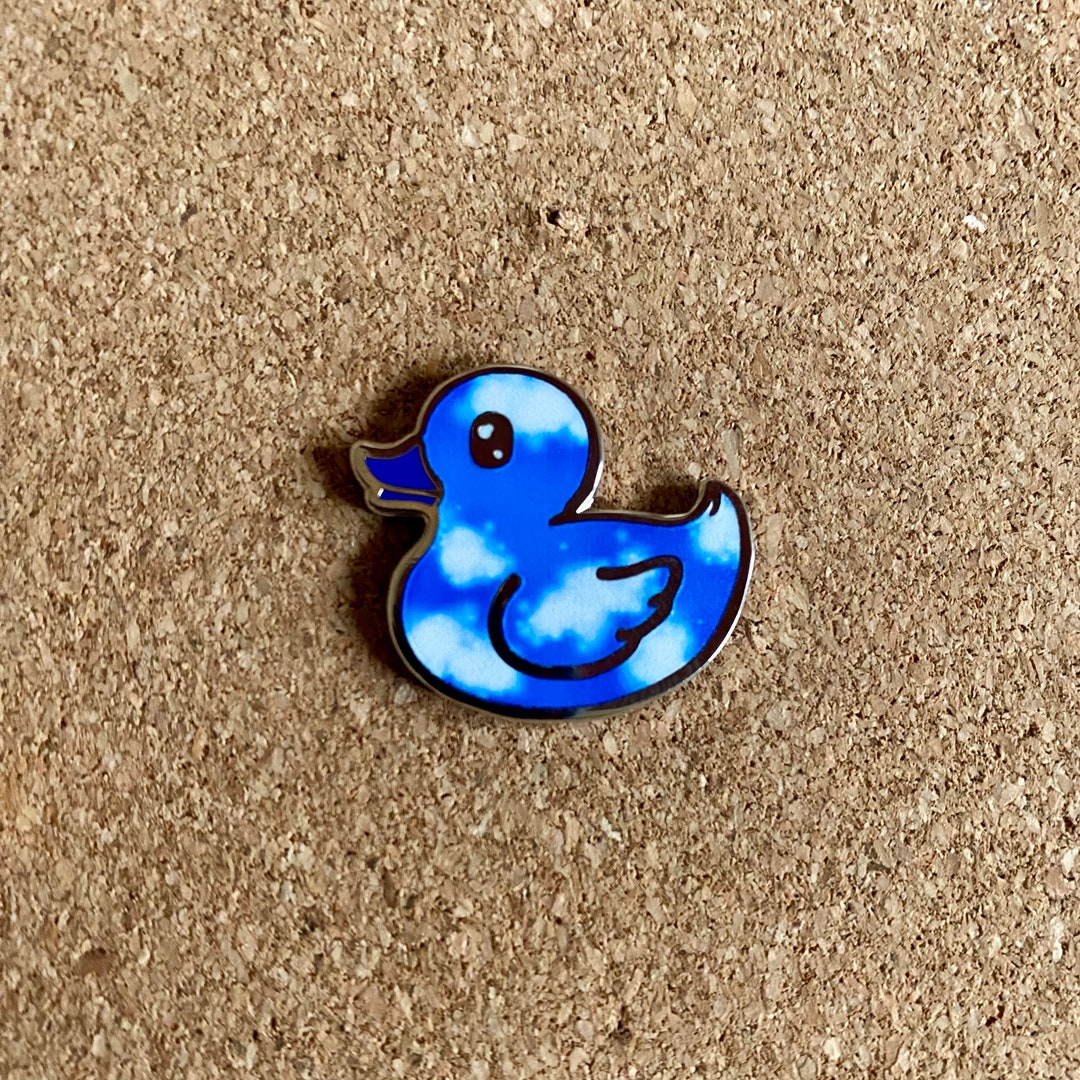 Hard Enamel Pin Cute Cloudy Sky Duck Hat Pin Bag Pin - Etsy