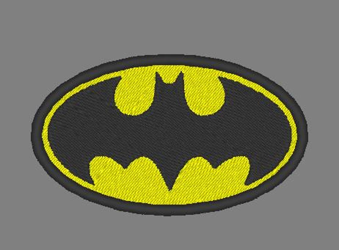 1991 Bat Symbol Embroidered Patch - 3" to 10" Sizes – Sew On, Iron On ...