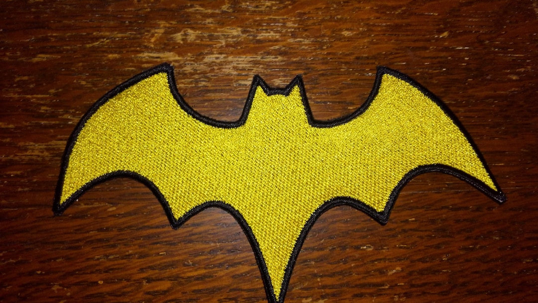 Yellow Bat Symbol Embroidered Patch - Etsy
