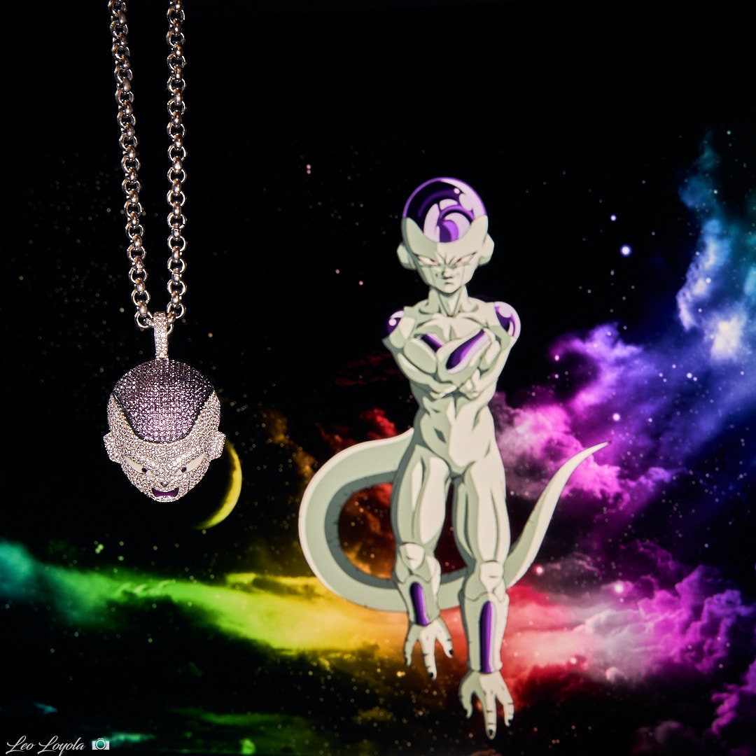 Silver Frieza Pendant W/ Cubic Zirconia Stones - Etsy