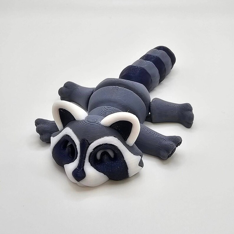 3D Printed Articulated Raccoon - Etsy