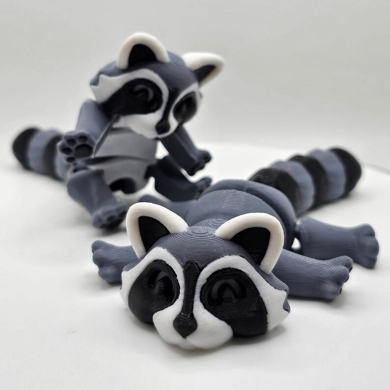 3D Printed Articulated Raccoon - Etsy