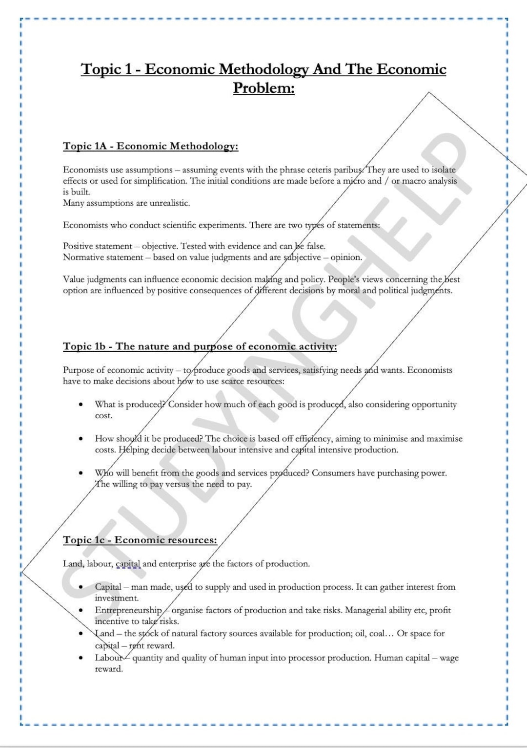 Grouped AQA A-level Economics Microeconomics Notes Covering Topics 1-8 ...