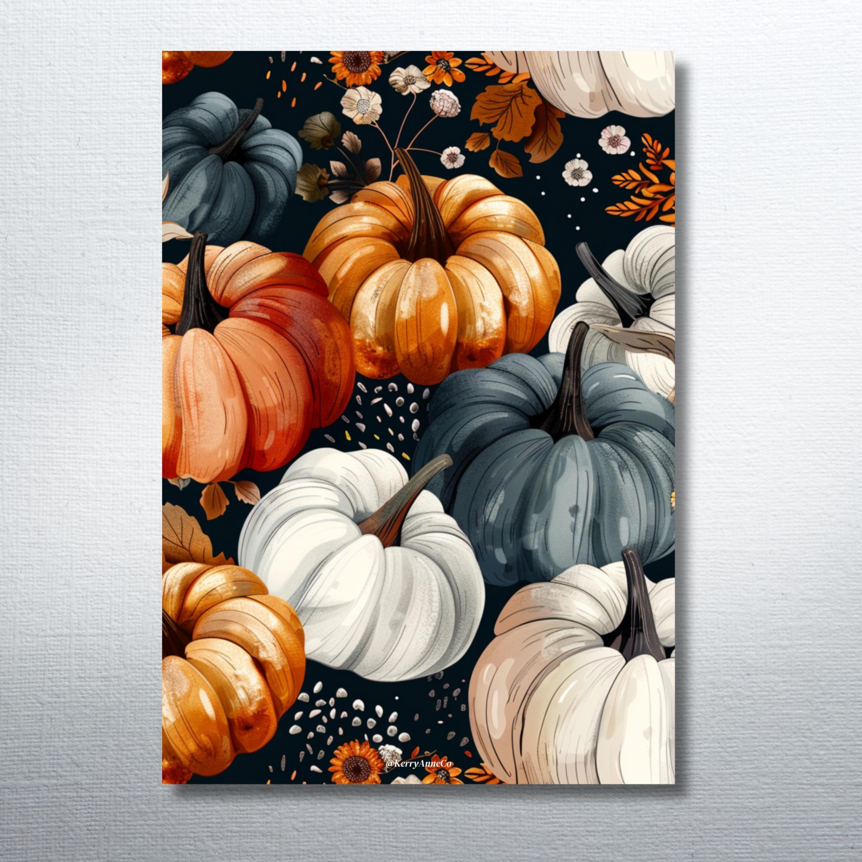 Watercolor Pumpkin Fall Autumn Planner Binder Dashboard - Etsy
