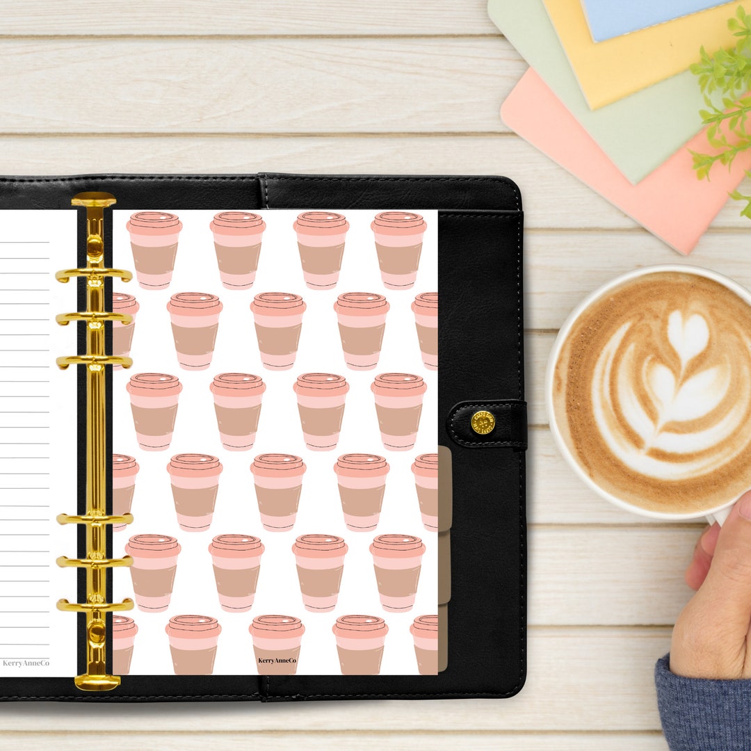 Coffee Cup Planner Binder Dashboard - Etsy