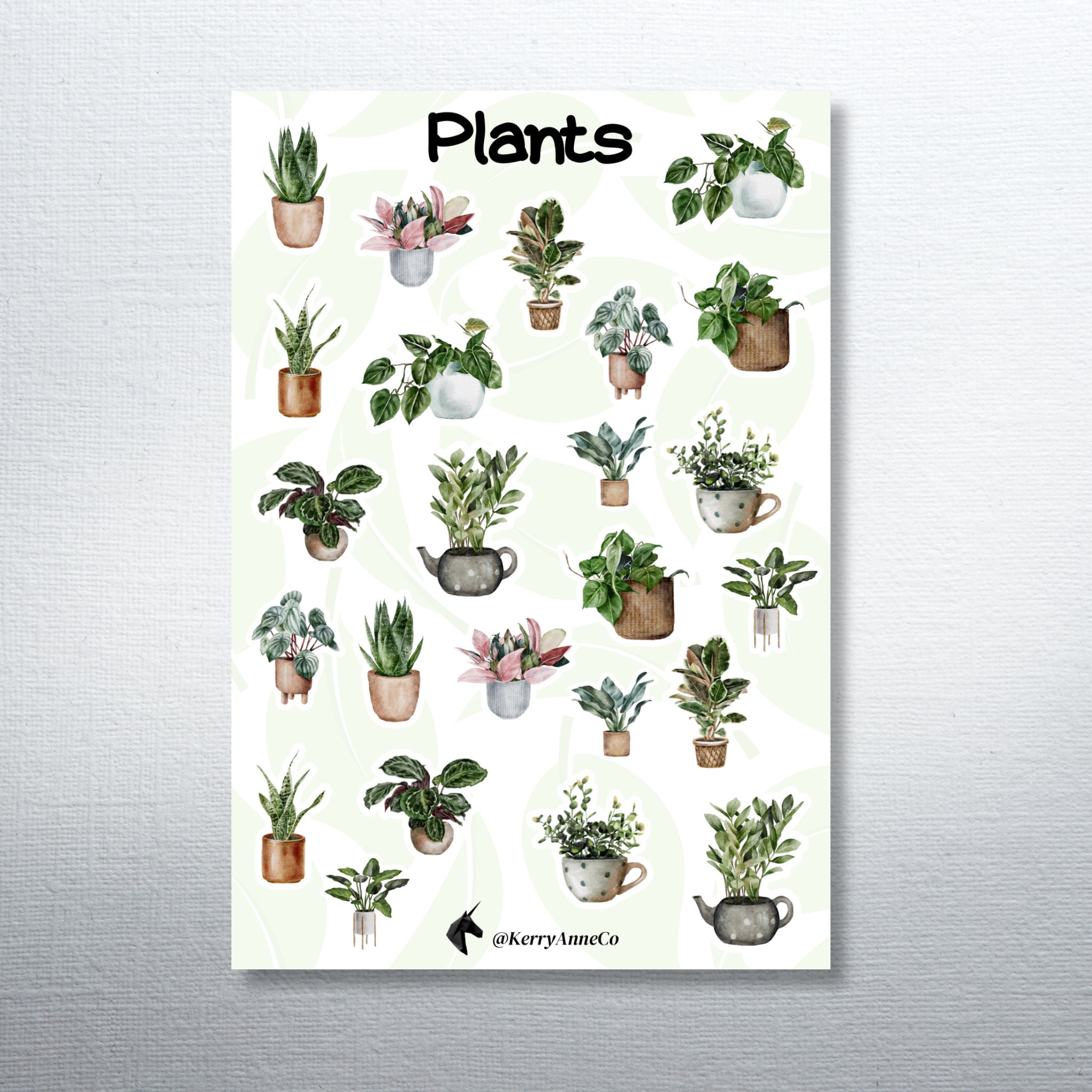 Plant Sticker Sheet for Journals and Planners - Etsy