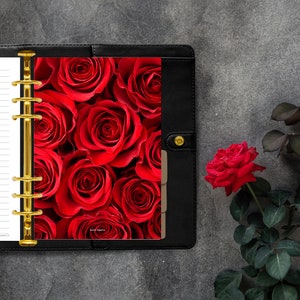 Beautiful Red Roses Planner Binder Dashboard - Etsy
