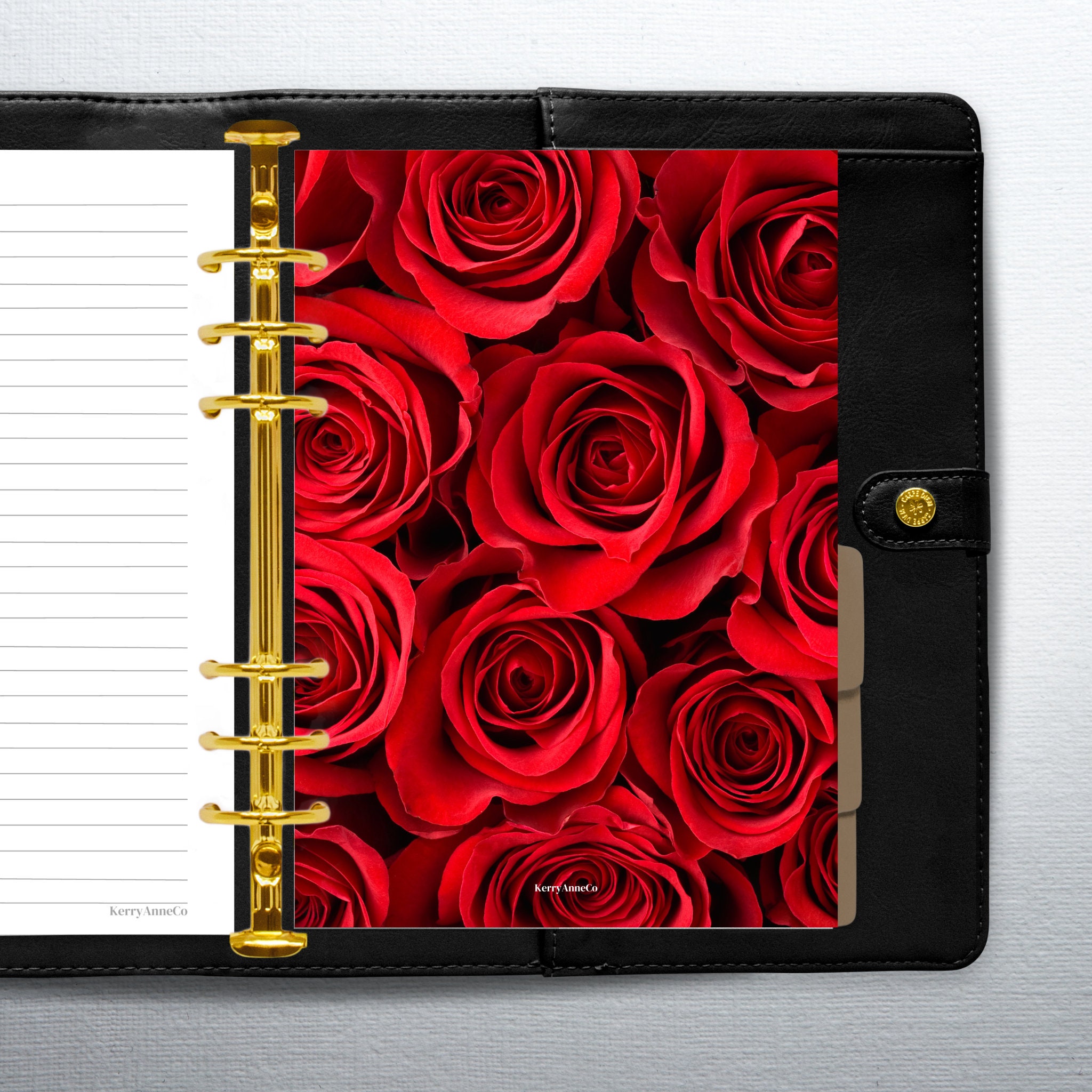 Beautiful Red Roses Planner Binder Dashboard - Etsy