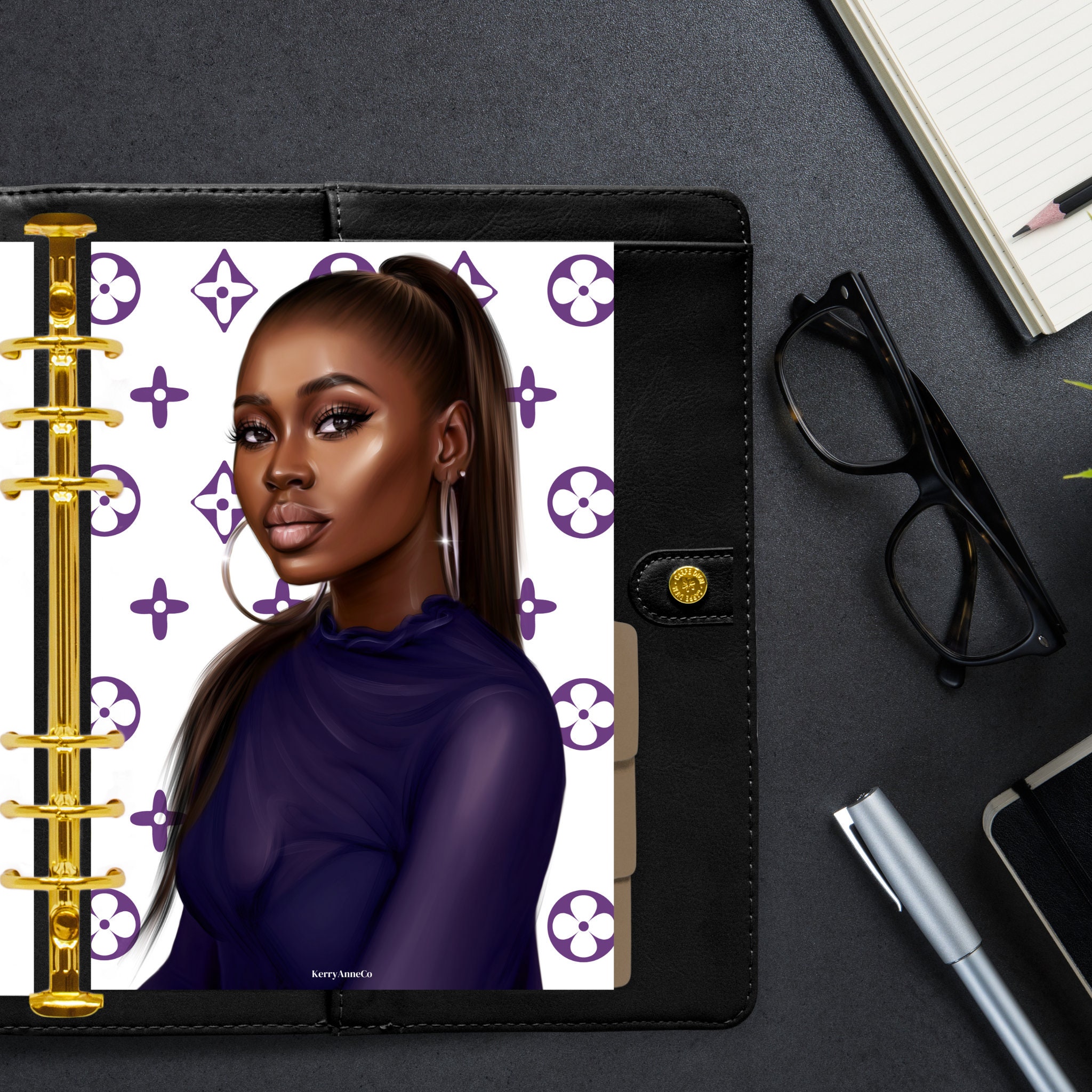 Designer Girl Planner Binder Dashboard - Etsy