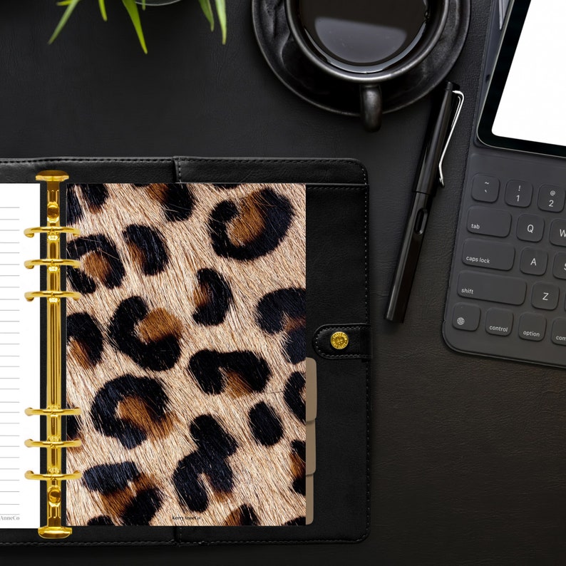 Cheetah Leopard Print Planner Binder Dashboard - Etsy