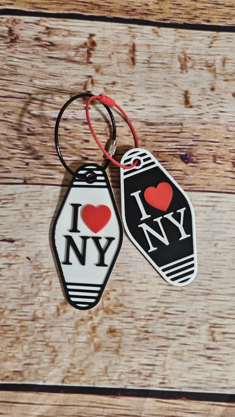 I LOVE NY Retro Keychain Set - Etsy