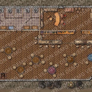 Three Level/floor Tavern Battlemap, Dnd Battle Map, D&D, Battlemap ...