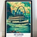 St. Louis Wall Art - Mississippi River Gateway Arch Poster - Gateway ...