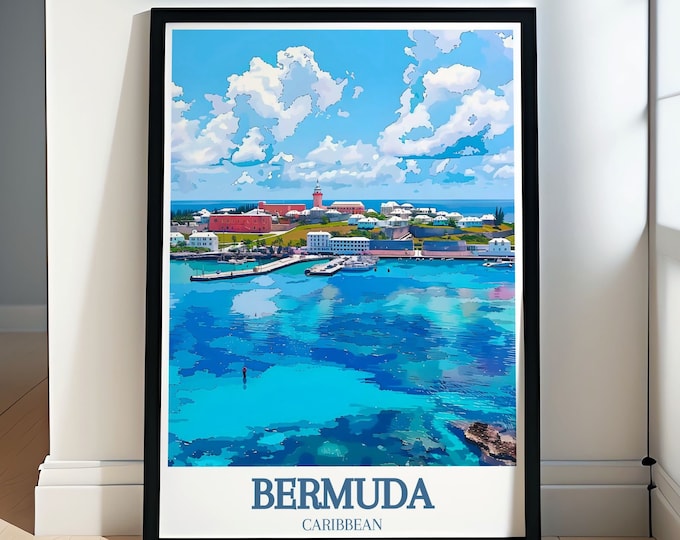 Bermuda Travel Poster, St Peters Church Travel Wall Art, Bermuda Print ...