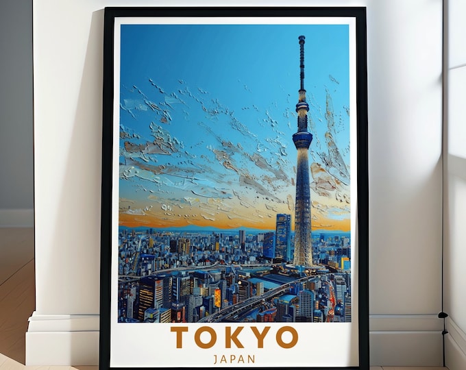 Tokyo Travel Poster, Tokyo Skytree Wall Art, Tokyo Print, Tokyo Poster ...