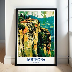 Meteora Greece Travel Prints - Peneus Valley Scenic Posters - Great ...