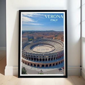 Verona Wall Art and Italian Travel Posters - Arena De Verona Artwork ...