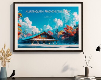 Algonquin Provincial Park Ontario Vintage Travel Poster - Etsy